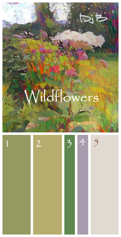 Rainbow Wildflowers - Free Wall and Accent Paint Color Chips
